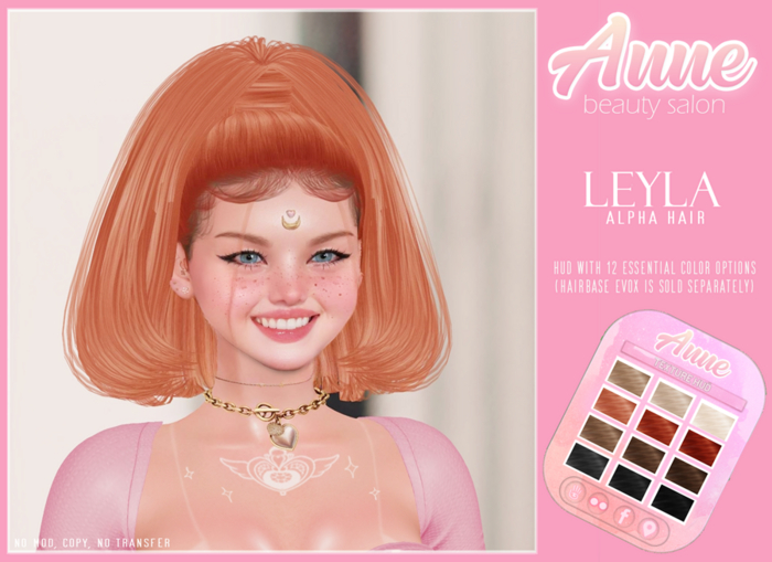 Second Life Marketplace - {Anne} - Leyla Alpha Hair - Essential Pack